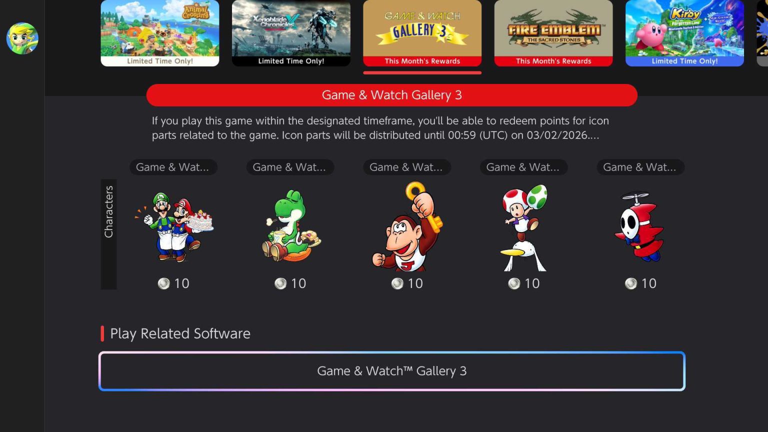 Game & Watch and Fire Emblem icons are now available on Nintendo Switch ...